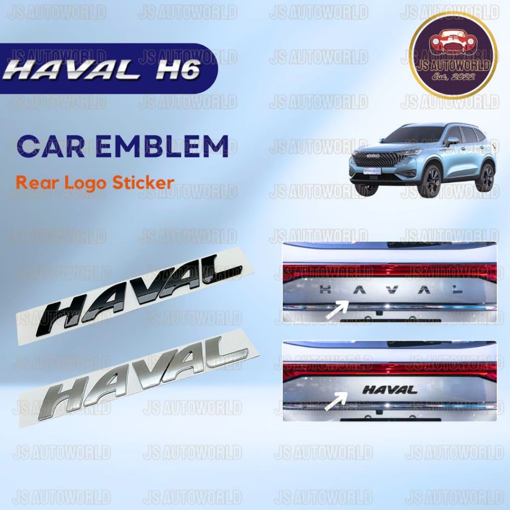 GWM Haval H6 Car Emblem Car Rear Logo Sticker Haval H6 Accessories H6 ...