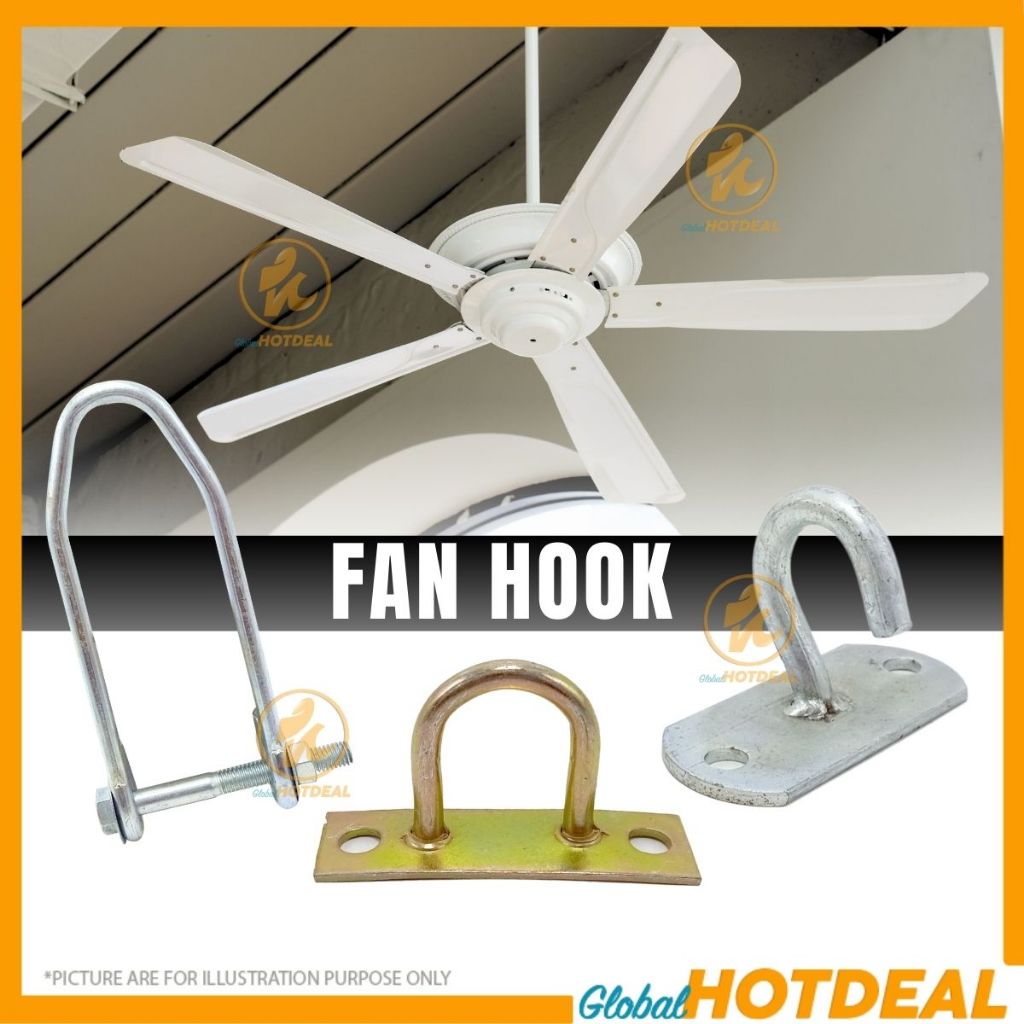 D TYPE / J TYPE Fan Hook Kipas Ceiling Mount Siling Fan Bracket ...