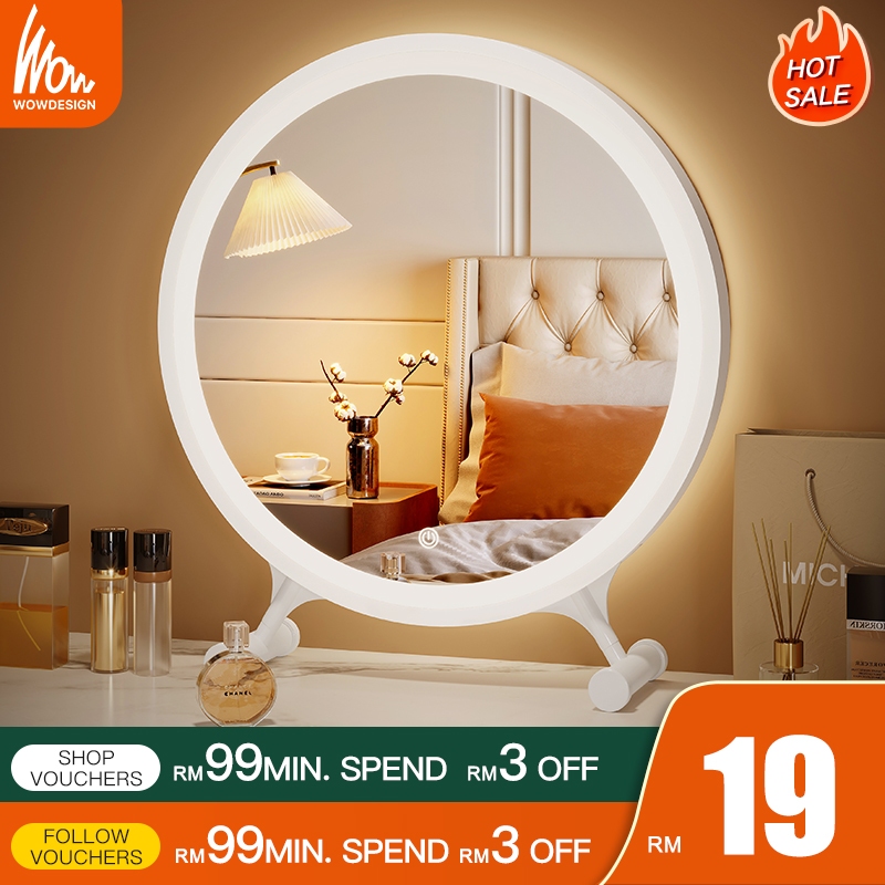 Makeup Mirror Vanity Mirror Desktop Dressing Mirror With LED Light ...