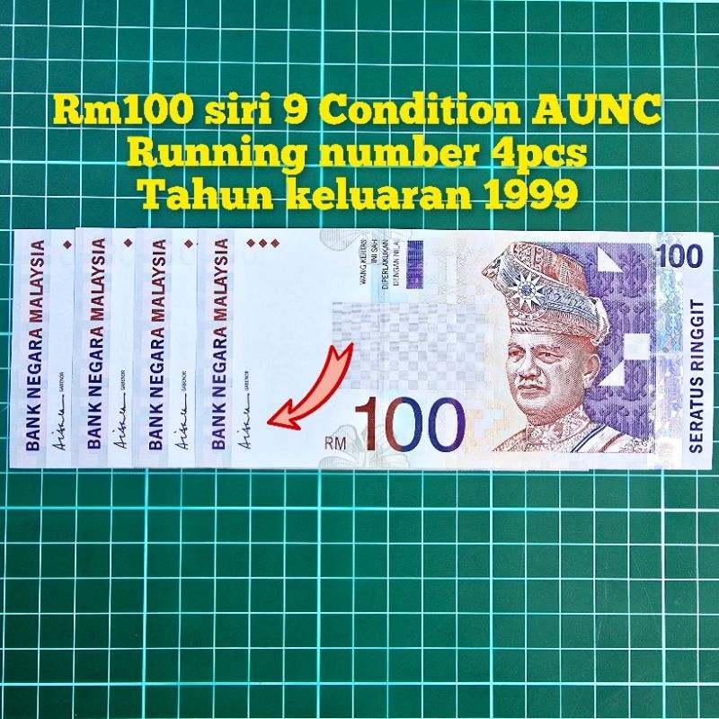 (A215) rm100 siri 9 duit kertas lama duit syiling lama rm100 lama duit sing aisyah kedai duit ...