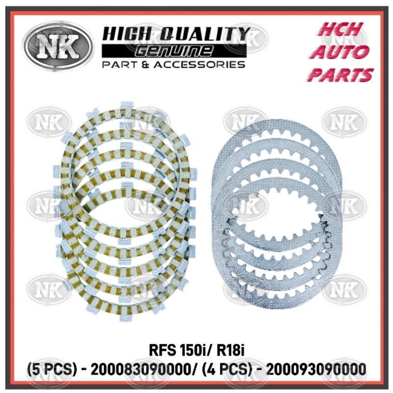 CLUTCH FRICTION PLATE + STEEL PLATE SET - BENELLI - RFS 150i/ R18i - (5 ...