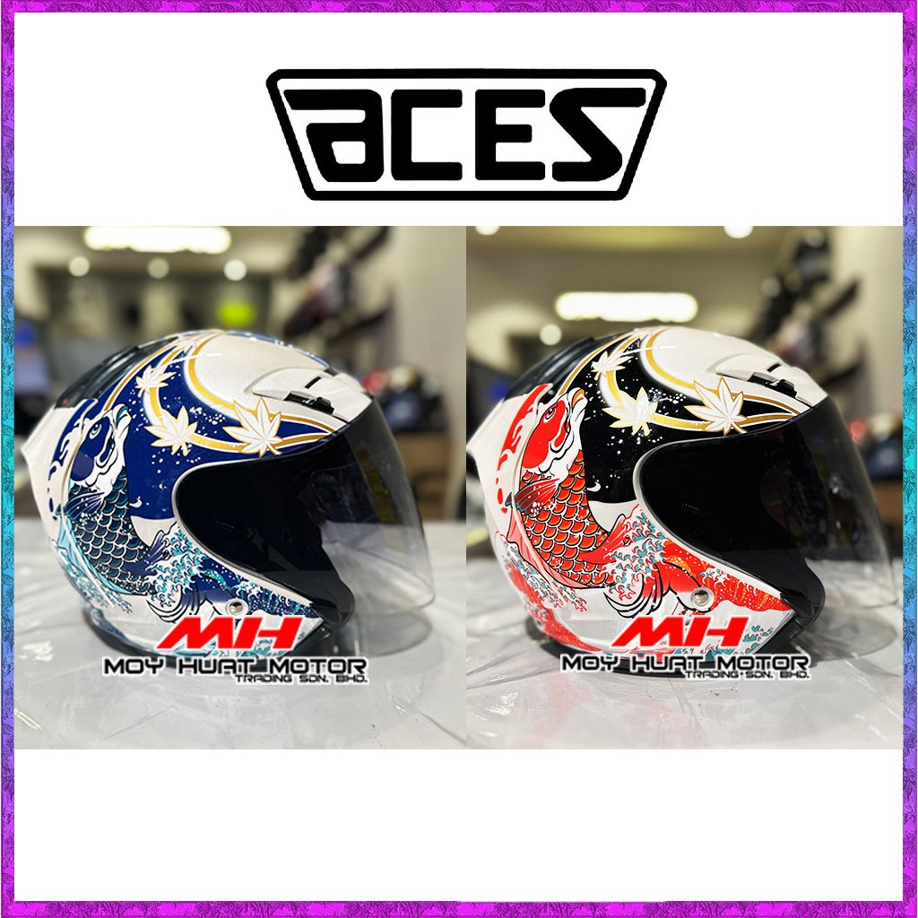 ACES HELMET GFORCE-1 SAKURA KOI IKAN / HELMET WITH SIRIM / GFORCE 1 ...
