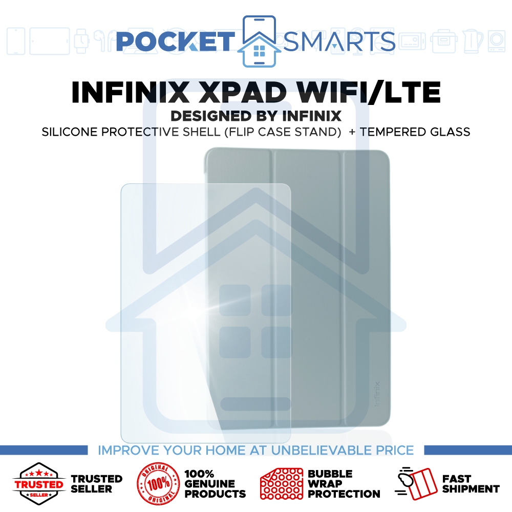 [Designed by INFINIX] Infinix Xpad Flip Case Stand with Tempered Glass ...
