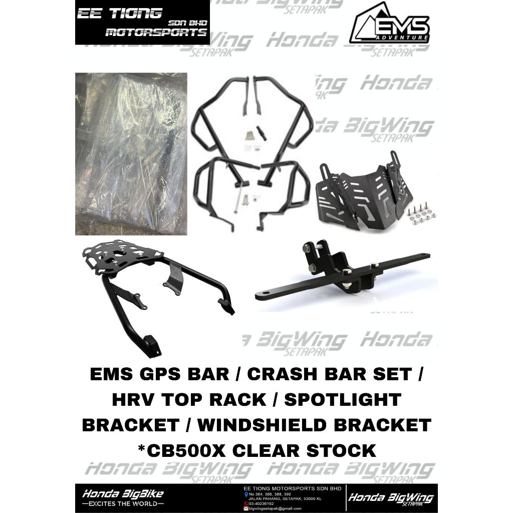 EMS CRASH BAR SET / TOP RACK / WINDSHIELD BRACKET / SPOTLIGHT BRACKET ...