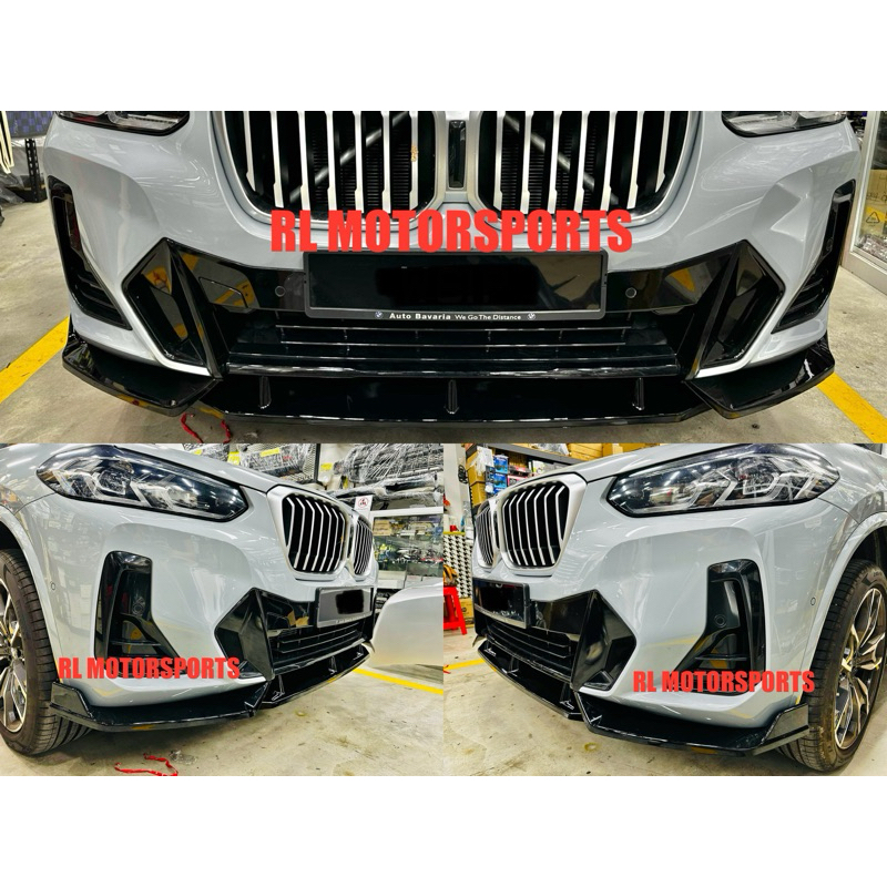 BMW G01 X3 G02 X4 2022 LCI M sport performance Front side skirt lip ...