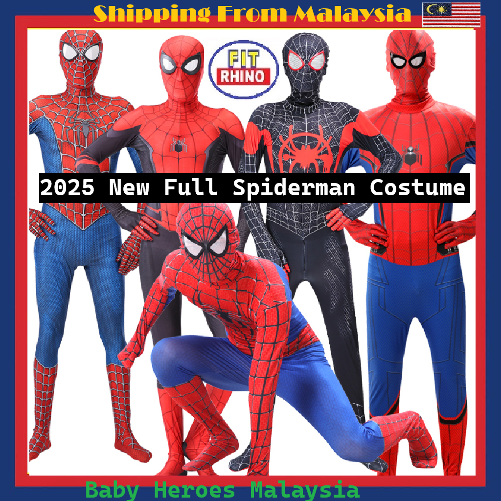 [10kg to 100KG ] KIDS Adult Spiderman Costume Zentai Spiderman Suit ...