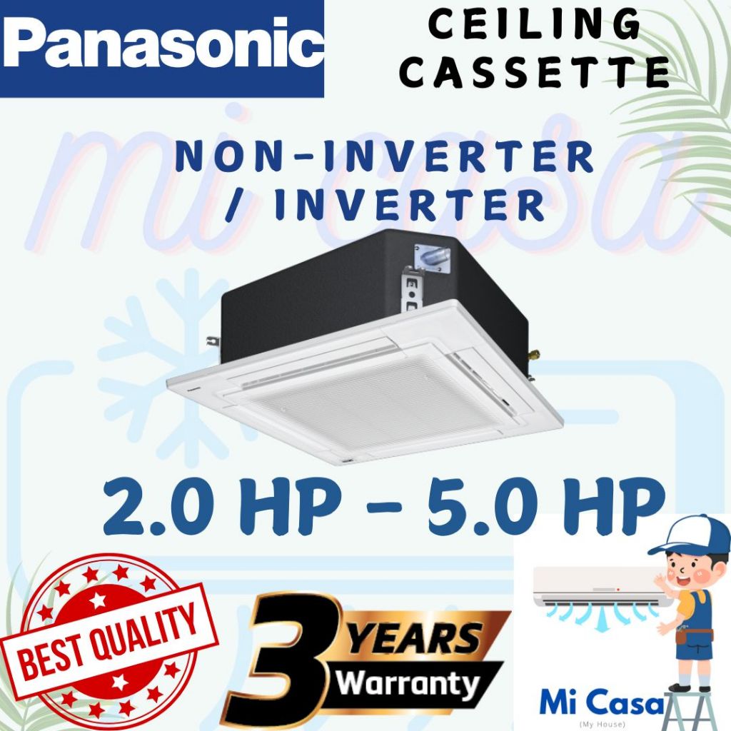 PANASONIC MIDEA ACSON DAIKIN R32 CEILING MOUNTED CASSETTE 1 HP - 5 HP ...
