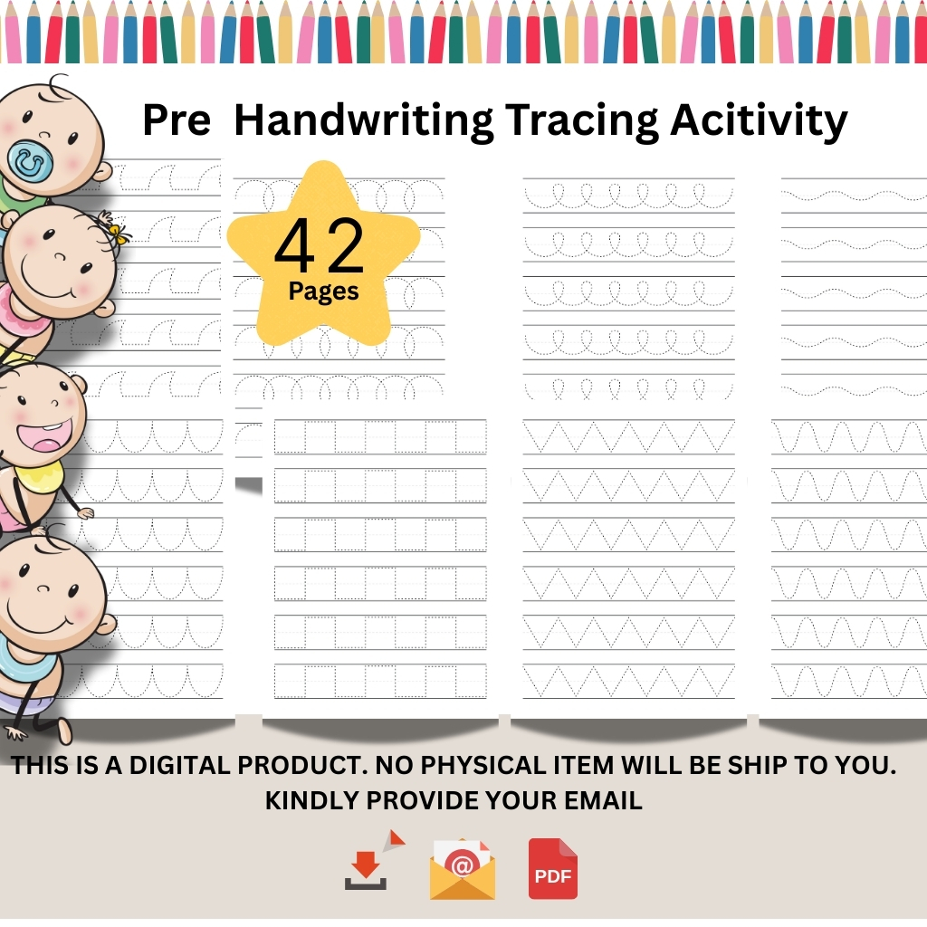 Printable Pre-hand writing Tracing Lines Activity For Preschool ...