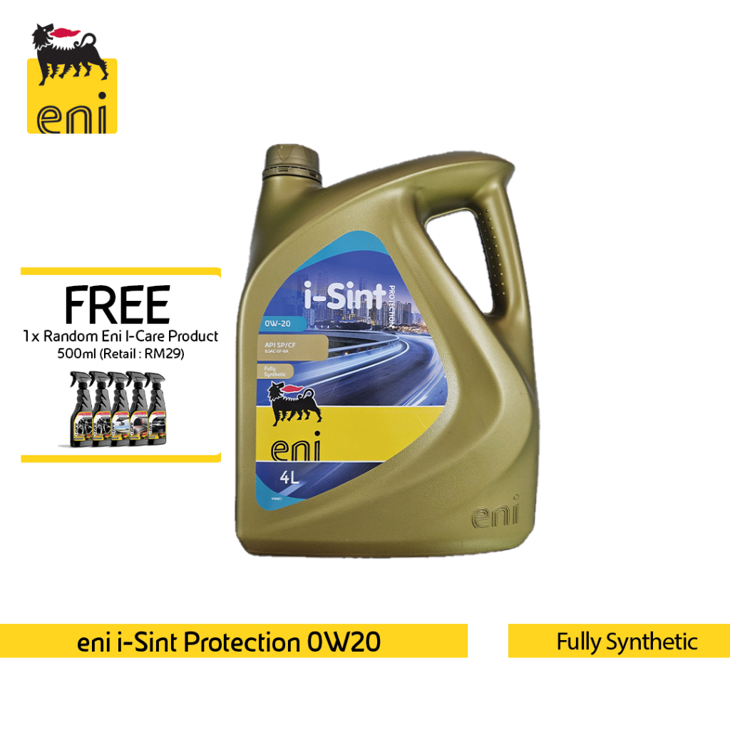 Eni i-Sint Protection 0W20 Fully Synthetic Gasoline Engine Oil (4L ...