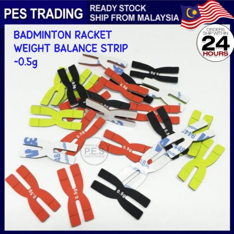 【PES】Badminton Racket Weight Balance Strips 0. 5g with H-shape Design ...