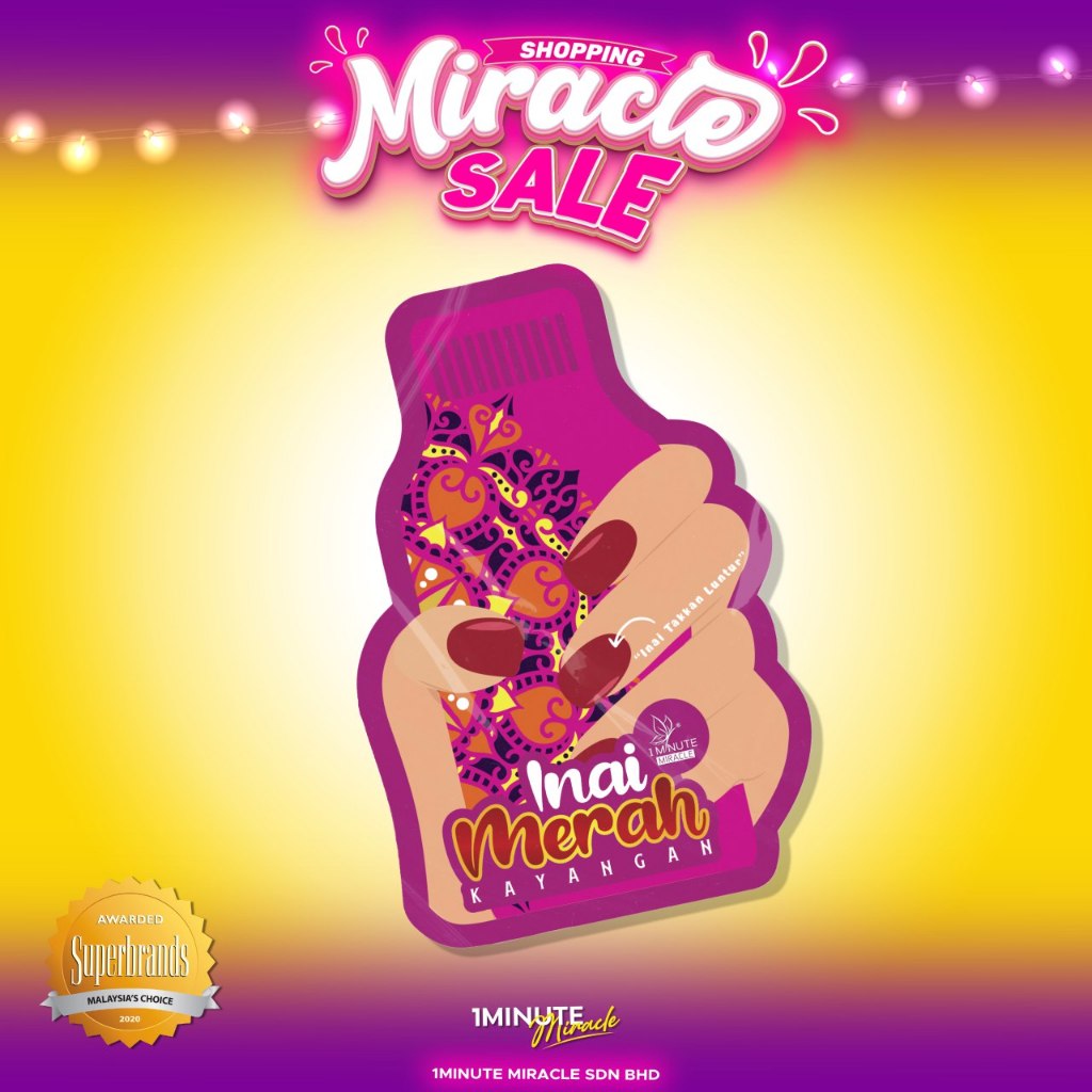 (NEW) Set Inai Merah Kayangan |1Minute Miracle | Shopee Malaysia