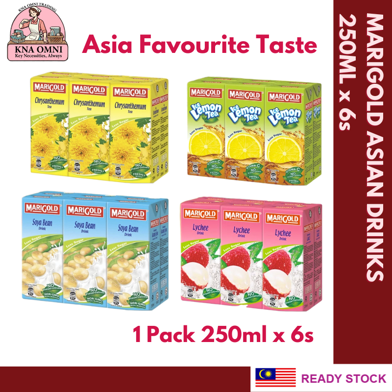 Marigold Asian Drinks Minuman Air Kotak Kegemaran Asia (Lychee ...