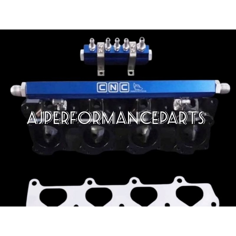 TOYOTA 4AGE 20V BLACKTOP CNC INNOVATIONS BILLET ITB 4 THROTTLE ADAPTOR ...