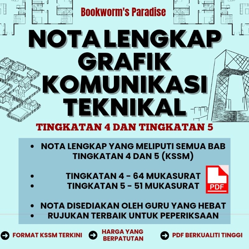 [SOFTCOPY/PDF] NOTA LENGKAP GRAFIK KOMUNIKASI TEKNIKAL SPM | GKT | TAHUN 2024 | TINGKATAN 4 & 5 ...