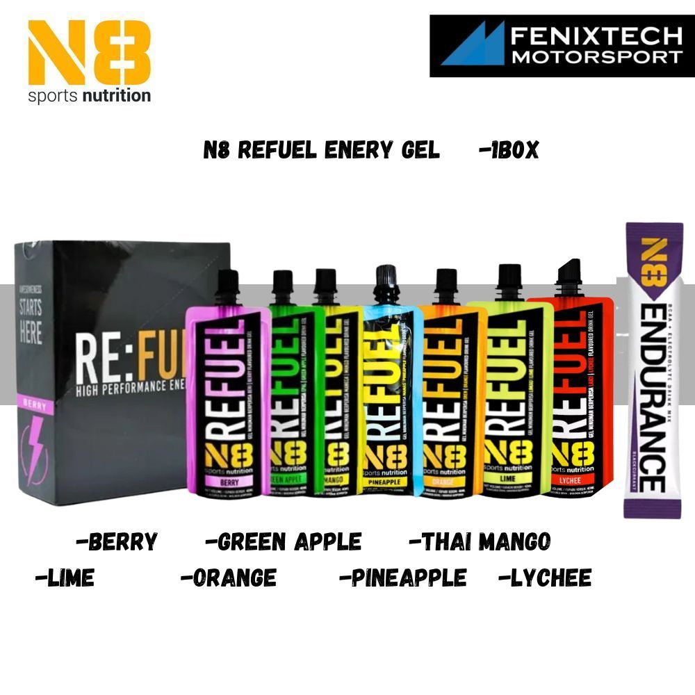 N8 Refuel Enery Gel /Power Gel/Electrolyte Drink Mix ( Berry / Green ...