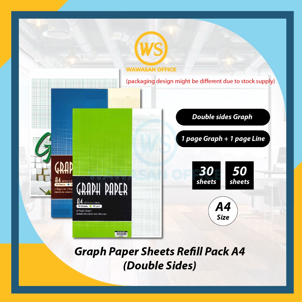 Graph Paper A4 / Kertas Graf A4 - 60gsm | 70gsm | Shopee Malaysia