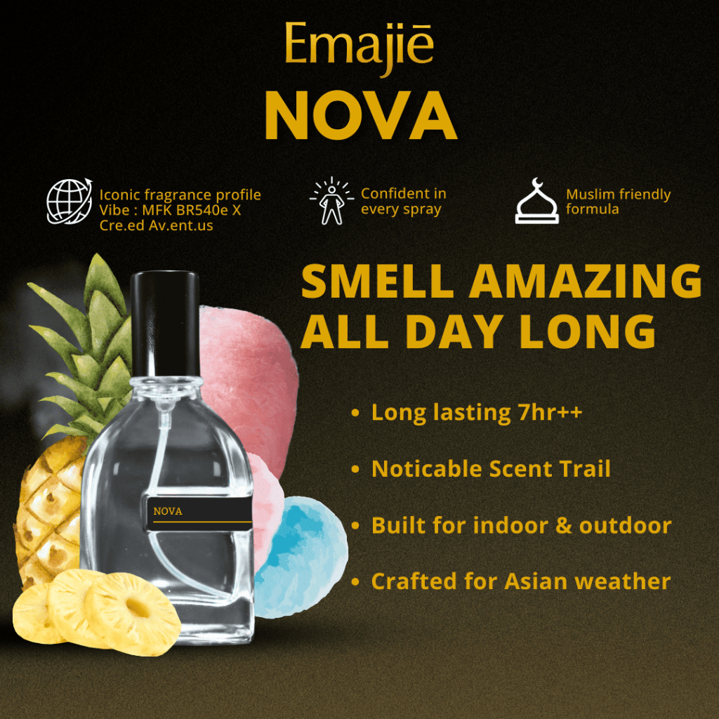 EMAJIE NOVA Perfume for Men & Women 30ml Long Lasting Muslim Friendly | Shopee Malaysia