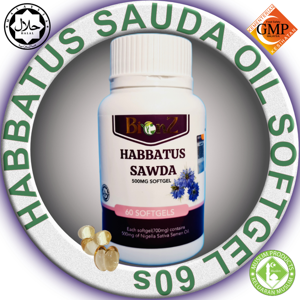 Habbatus Sauda Softgel Original Bionz 500mg 60s | Shopee Malaysia