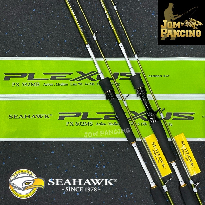 【Jom Pancing】SEAHAWK PLEXUS SPINNING / BAITCASTING (BC) FISHING ROD ...