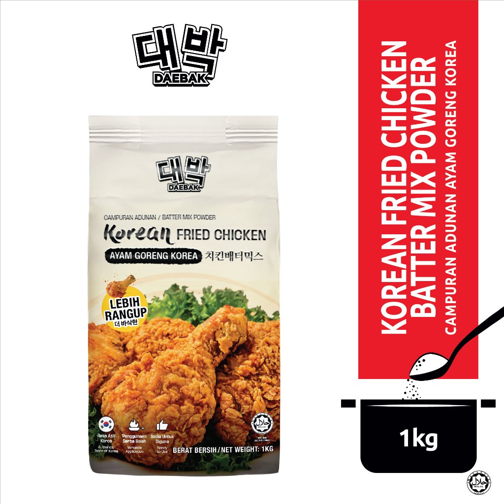 Daebak Korean Fried Chicken Battermix Powder 1kg | Shopee Malaysia