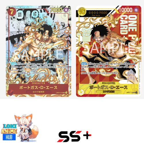 2 pcs set manga Ace serial op07 119 op02 013 sr sec gred SS+ one piece ...