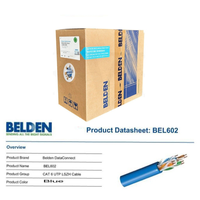 BELDEN BEL602 CAT6 UTP LAN Cable 24AWG (305m) | Shopee Malaysia