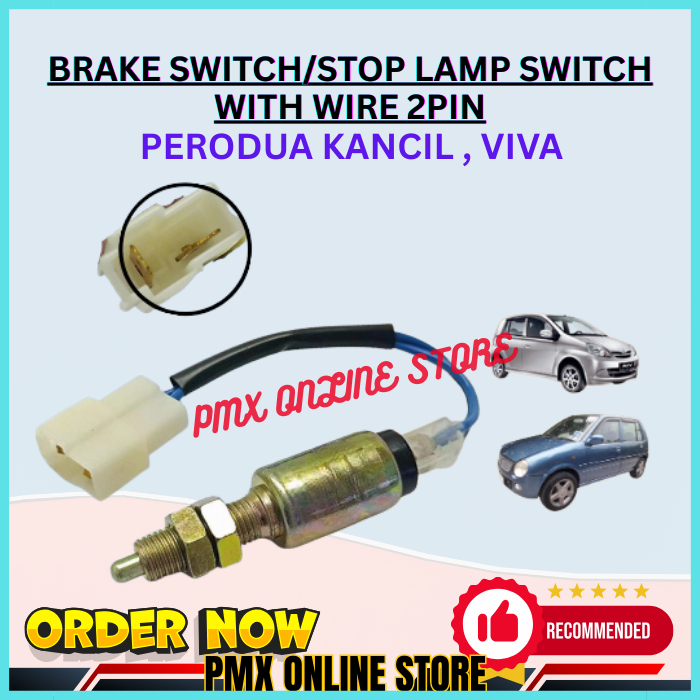PERODUA KANCIL , VIVA BRAKE SWITCH / STOP LAMP SWITCH W/WIRE 2PIN ...