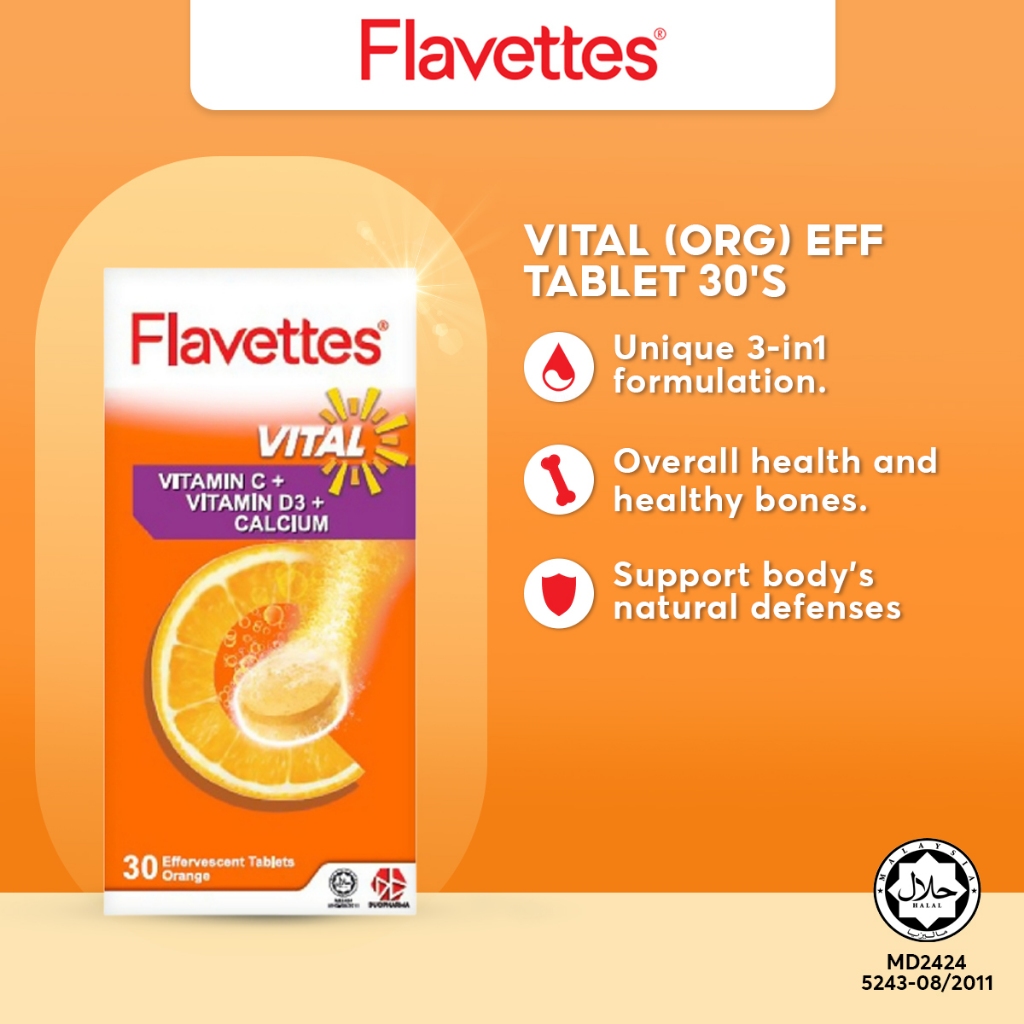 FLAVETTES VITAL (ORG) EFF TABLET 30'S | Shopee Malaysia