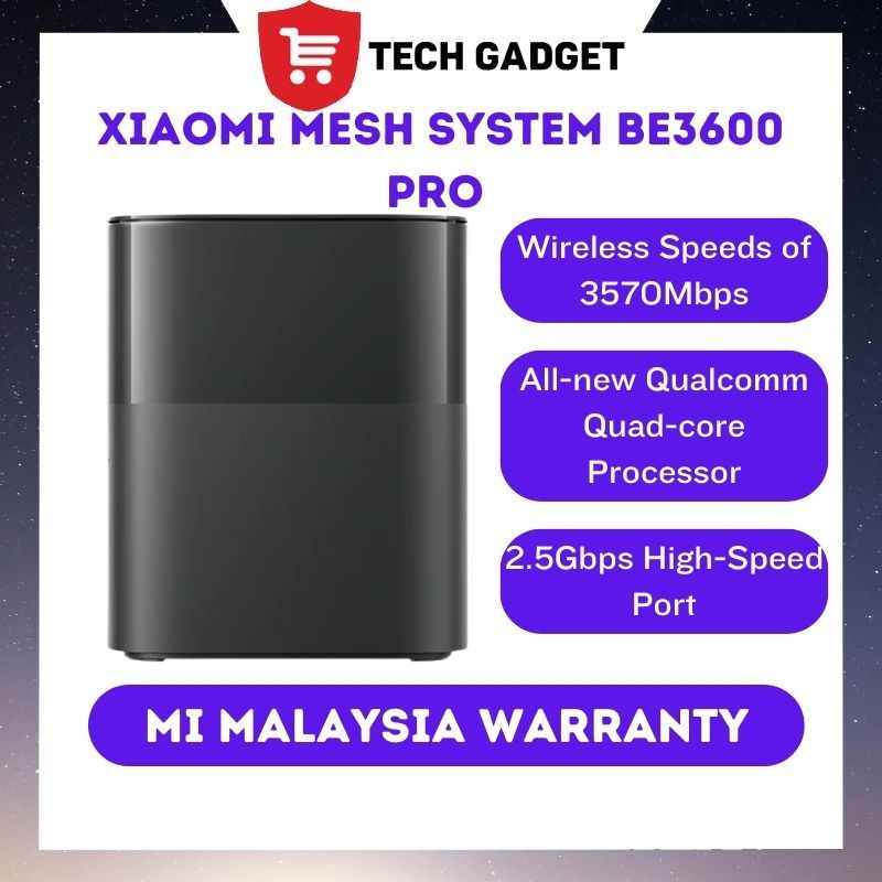Xiaomi Mesh System BE3600 Pro | Wi-Fi 7 | 3570Mbps Speed | 2.5Gbps High ...