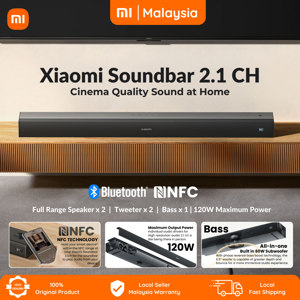 Xiaomi Mi TV Speaker 2.1 Sound Bar 120W Subwoofer Bass Wireless ...