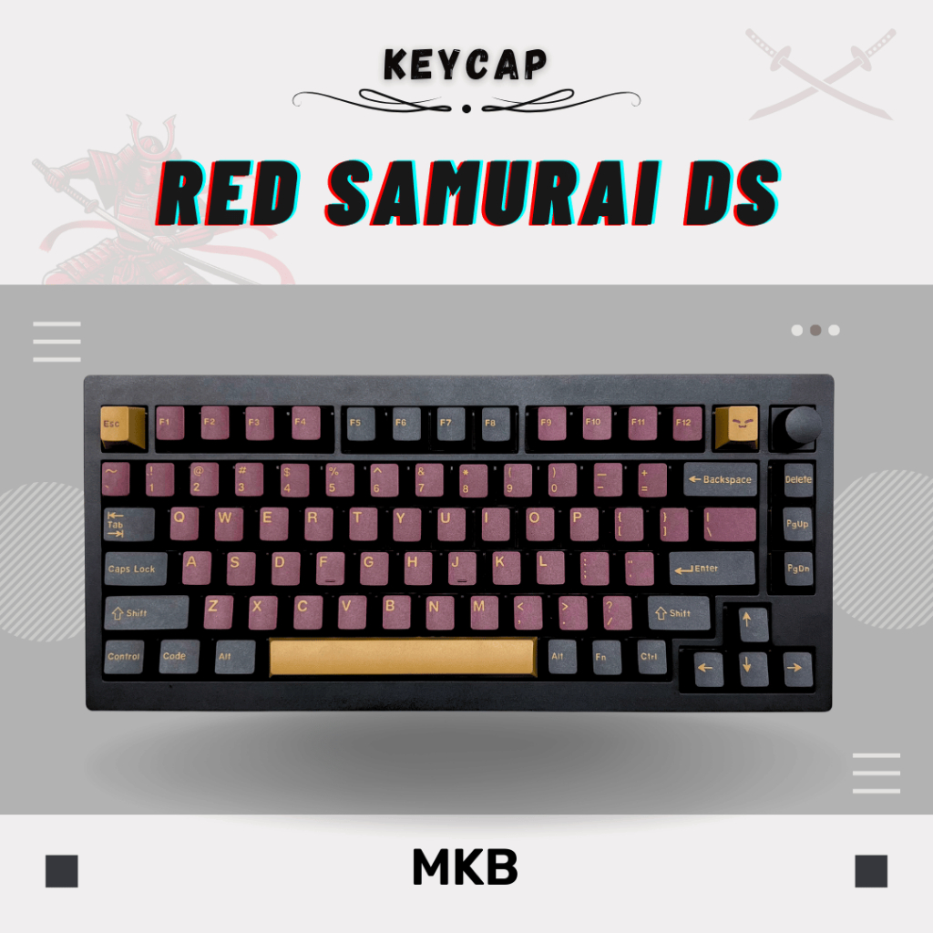 MKB Double Shot Keycap Set - Red Samurai | Shopee Malaysia
