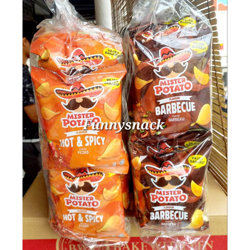 20pcs Mister Potato BBQ/ Hot Spicy Mr Potato Chips Ready Stock Party ...