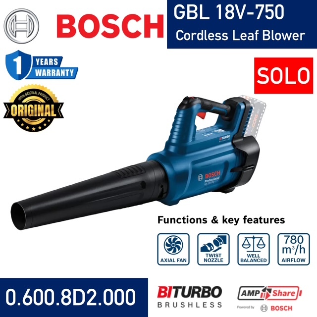 BOSCH GBL18V-750 (SOLO) 18V CORDLESS BLOWER 06008D2000 | Shopee Malaysia