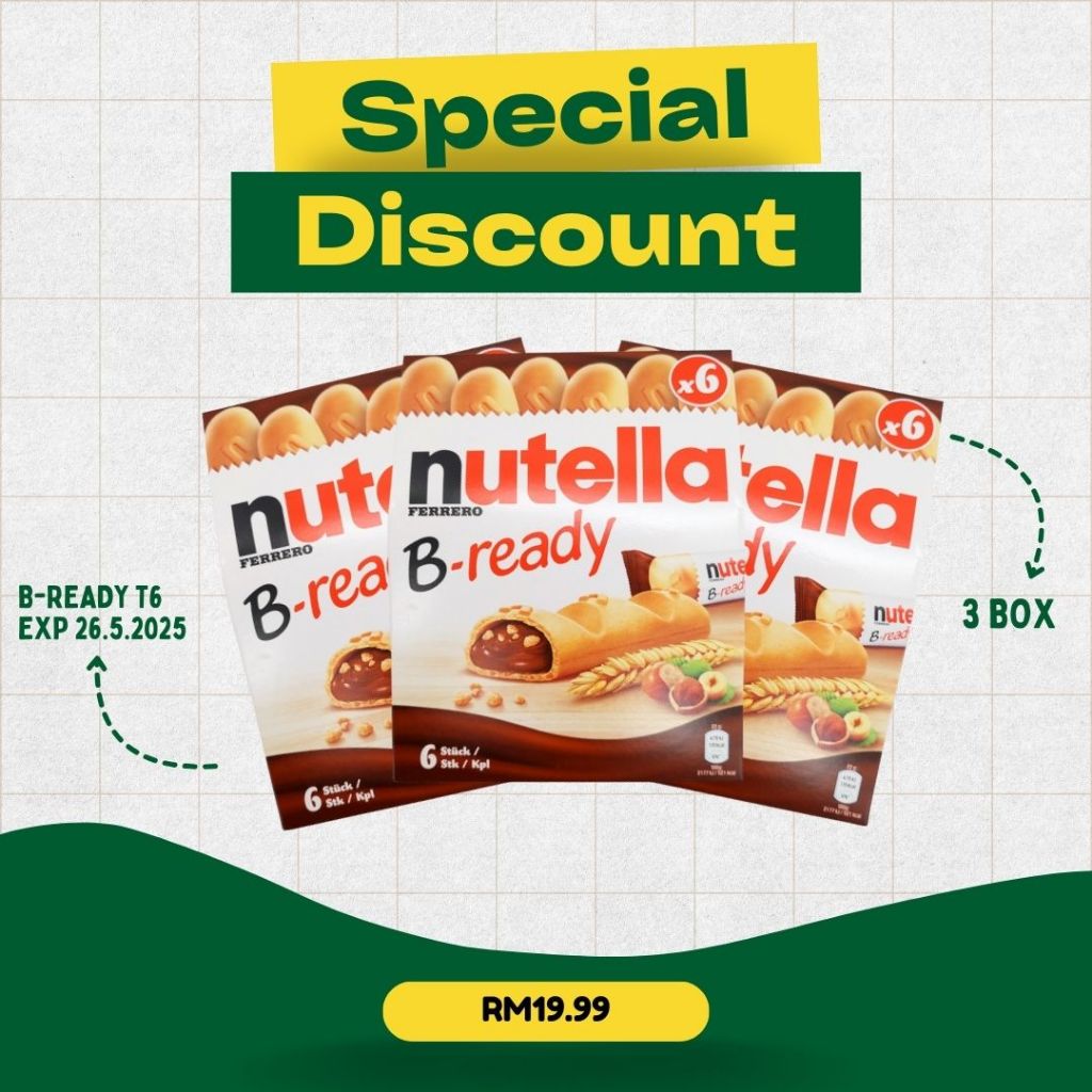 NUTELLA B-READY CHOCOLATE 3 BOX [EXP 26.5.2025] | Shopee Malaysia