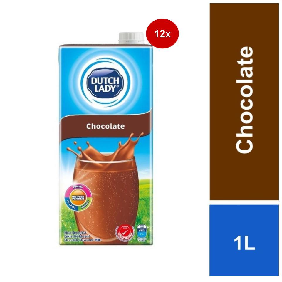 [Carton of 12] Dutch Lady Uht Milk Chocolate 1L | Shopee Malaysia