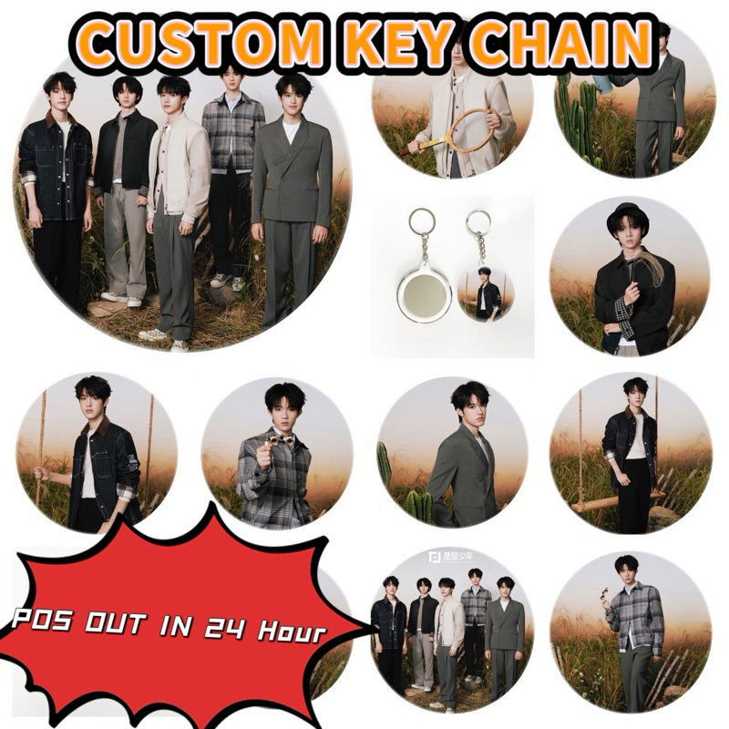 SIAP 24 JAM Custom Button Badge Keychain Mirror Printed Personal ...