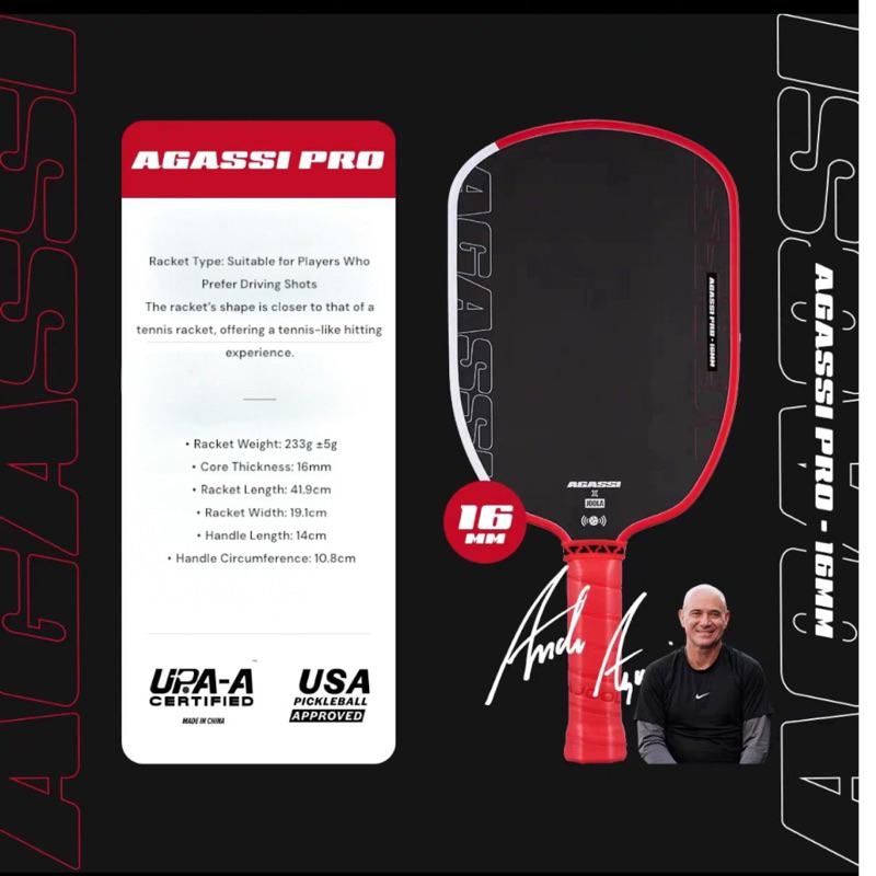 [READY STOCK] JOOLA AGASSI PRO PICKLEBALL PADDLE | Shopee Malaysia