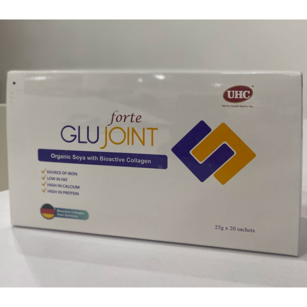 READY STOCK GLUJOINT FORTE ORGANIC SOYA WITH COLLAGEN SACHETS 25G X 20 ...