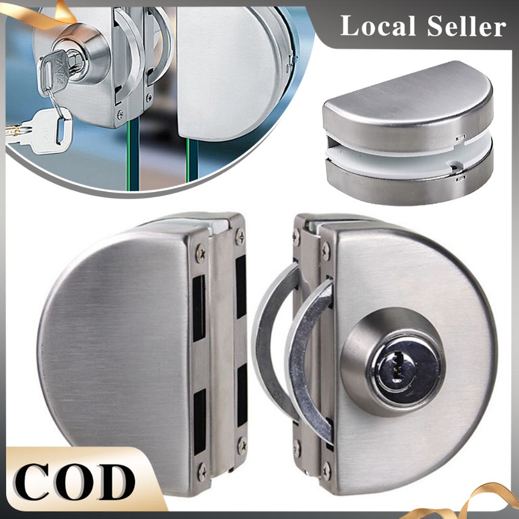 Frameless Glass Door Lock with Keys Double Single Door Anti-Theft ...