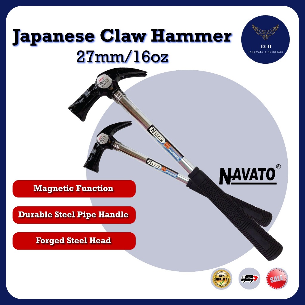 27MM Japanese Magnetic Claw Hammer Heavy Duty Penukul Tukul Paku ...