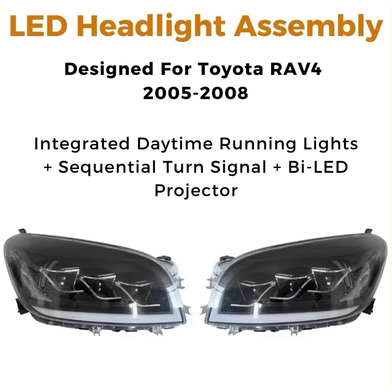 Toyota rav4 2005 2006 2007 2008 front led projector headlamp headlight ...
