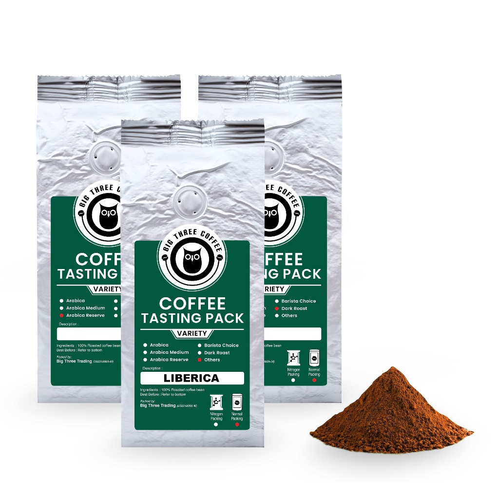 Coffee Tasting Pack – Ground Coffee (Brand of Big Three Coffee) 150g ...