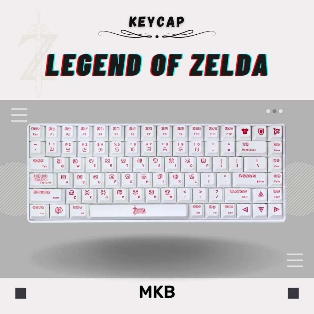 MKB The Legend of Zelda PBT Dye Sublimation Cherry Profile Keycap Set ...