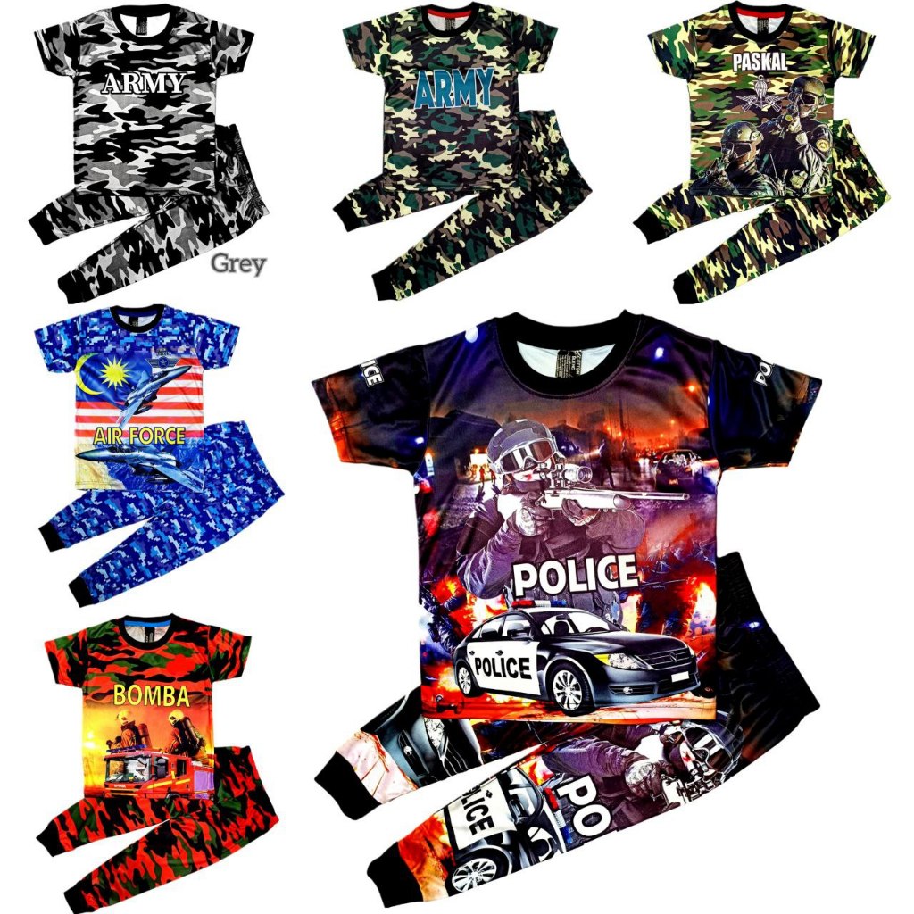 Baju Askar Kanak kanak 1-5 Tahun Full Jersey Pra School | Shopee Malaysia