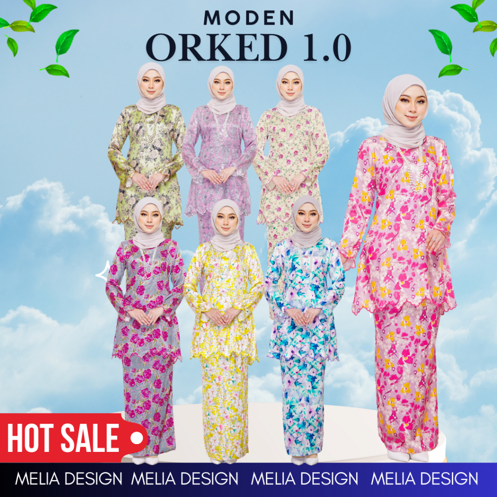 MODEN ORKED BY MELIA DESIGN SULAM BIKU SATIN EMBOSS SILK PREMIUM MURAH ...