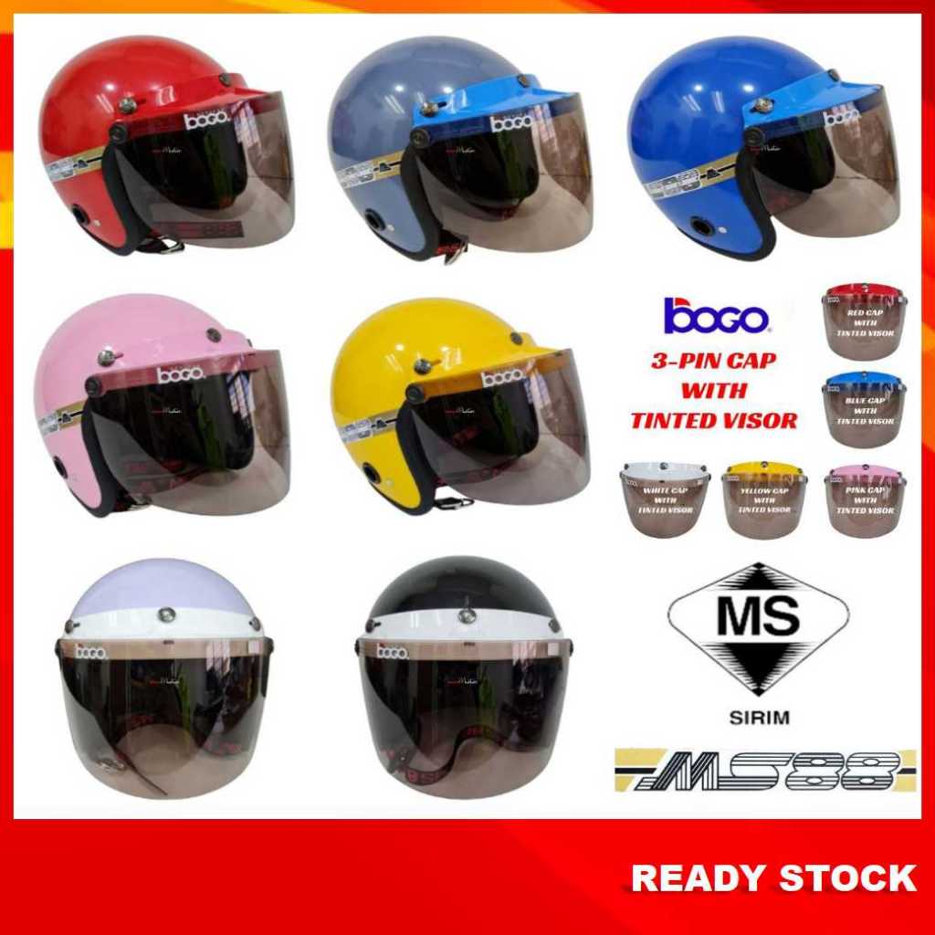 (2025 57cm) Original MS88 Motor Helmet SIRIM With BOGO 3-Button Tinted ...