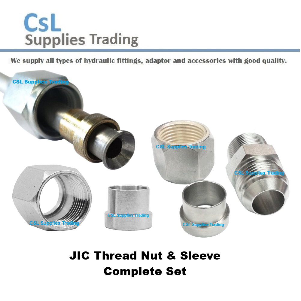 Flare Jic Nut & Sleeve Female Brass Compressor Aircond Tubing | Shopee Malaysia