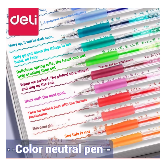 Deli Multiple Colour Pen 0.5mm Smooth Writing Ergonomic Grip SA500 gel ...