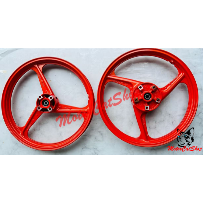 Enkei Sport Rim 3 Batang (Oren) Yamaha Y15 / Y16 , Free Tubeless Kepala (1.60 X 1.60) | Shopee ...