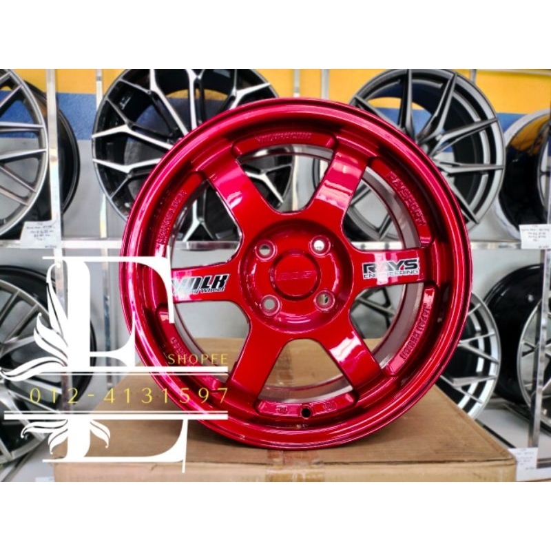 NEW SPORT RIM 15 INCH TE37 CANDY RED Rm880 4PC MYVI CITY VIOS VIVA ...